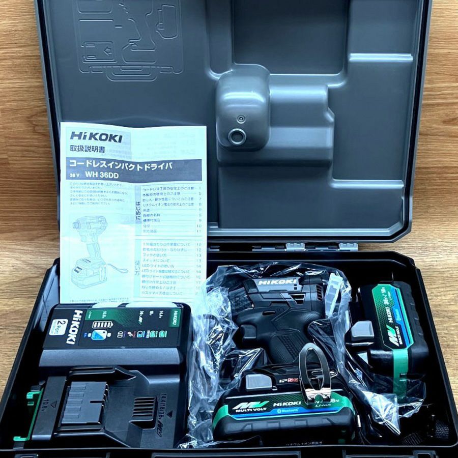 HiKOKI/ハイコーキ WH36DD(2XHBSZ) 36Vマルチボルトコードレスインパクトドライバ Bluetooth搭載2.5Ah電池× ...